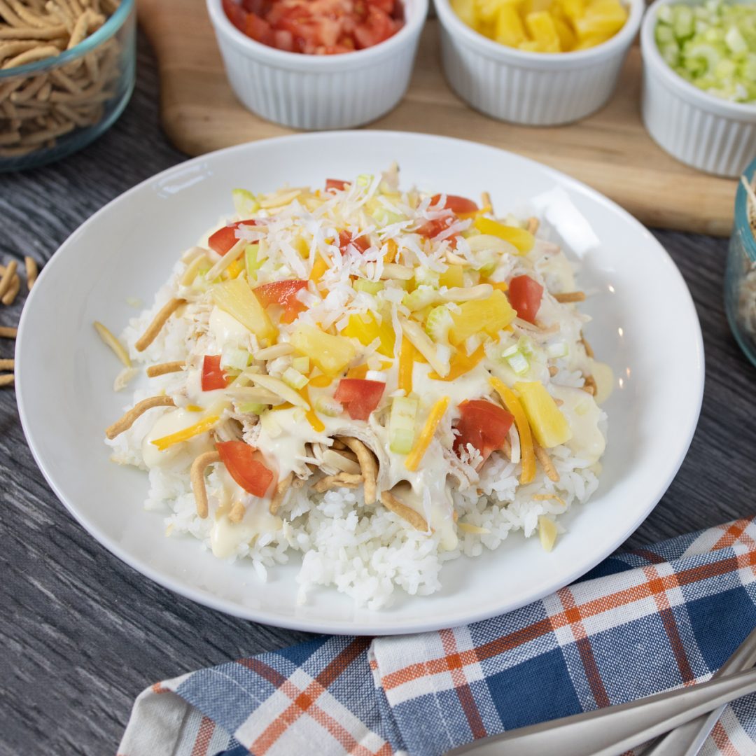 Easy to make Instant Pot Hawaiian Haystacks - Devour Dinner