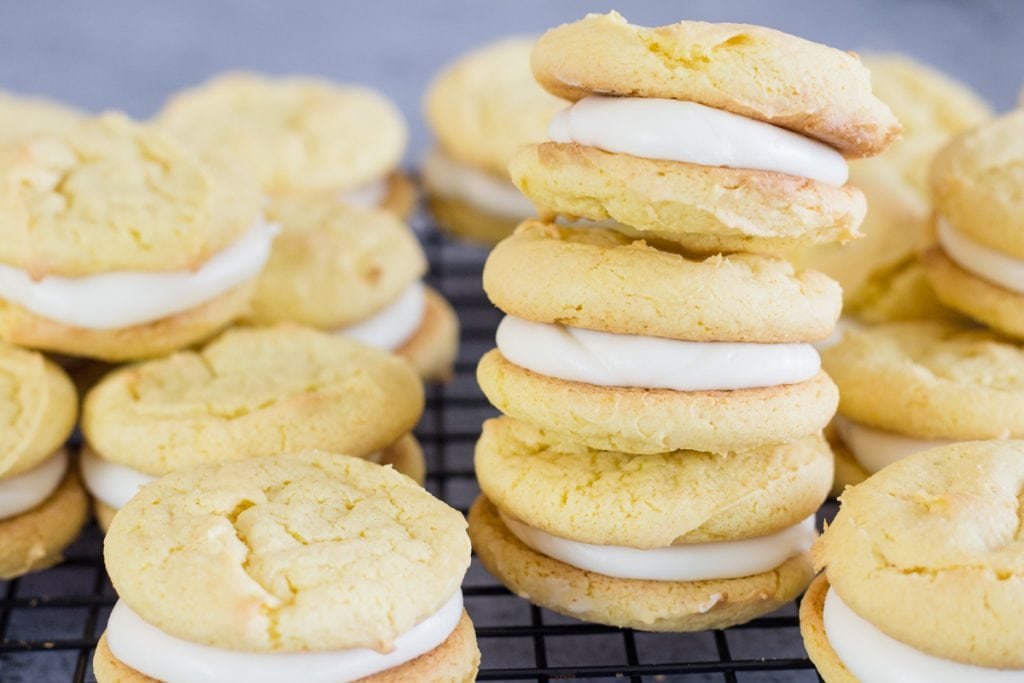 Easy Golden Oreo Cookies made with Yellow Cake Mix - Devour Dinner