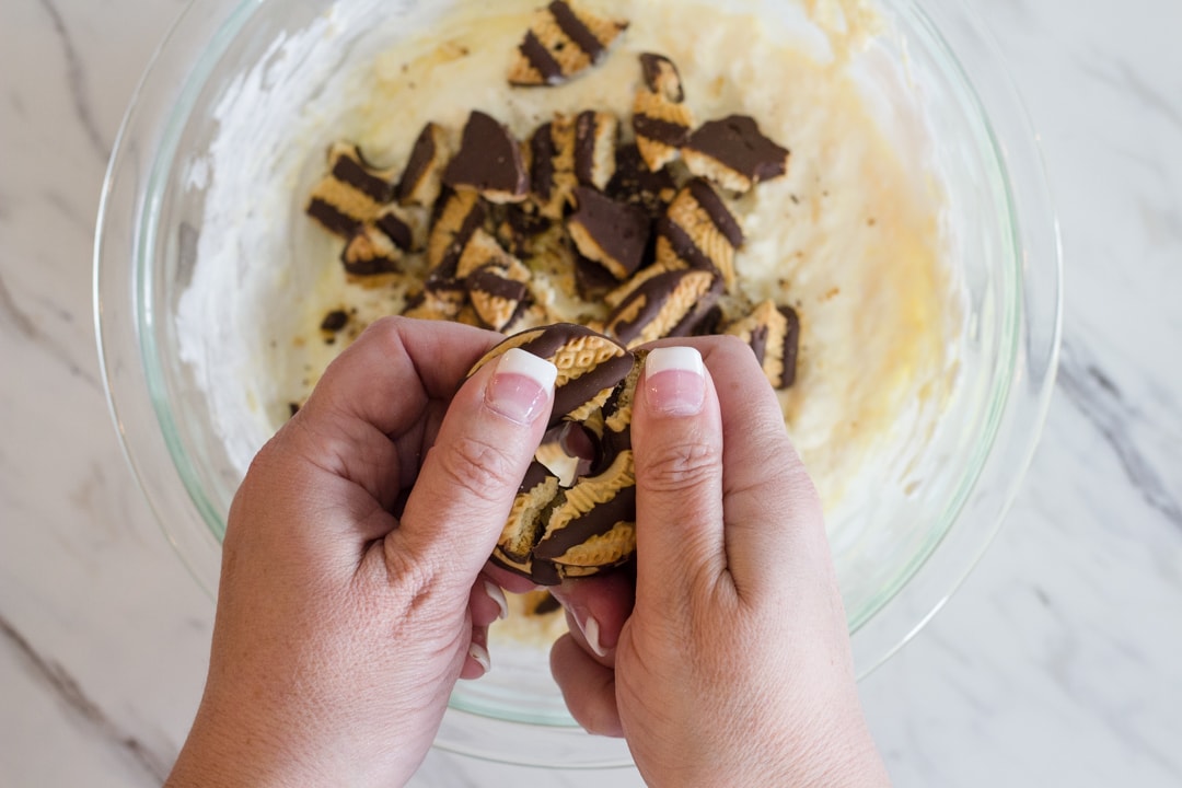 Fudge Striped Cookie Salad - Devour Dinner | Pot Luck Favorite Recipe