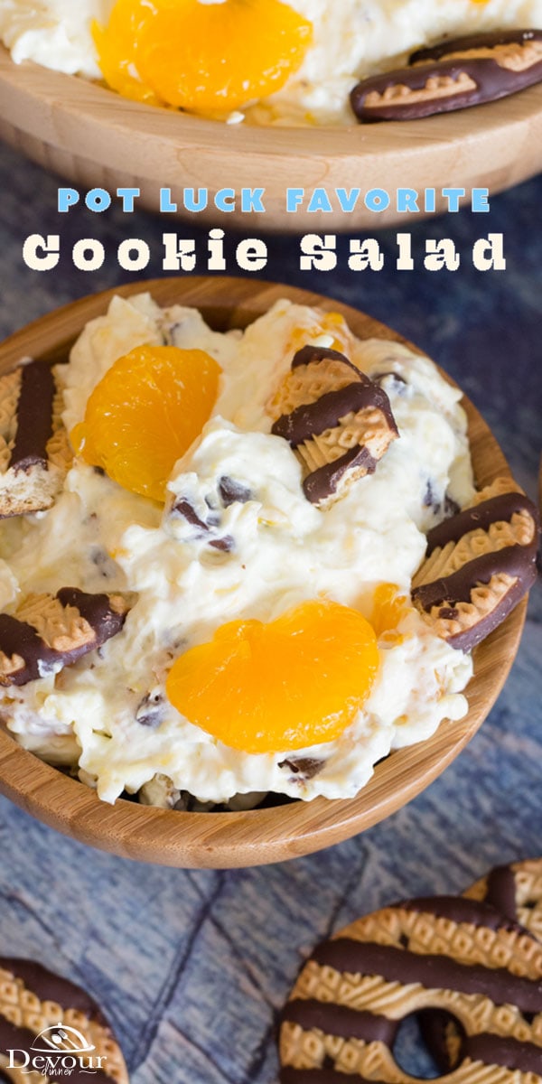 Fudge Striped Cookie Salad - Devour Dinner | Pot Luck Favorite Recipe
