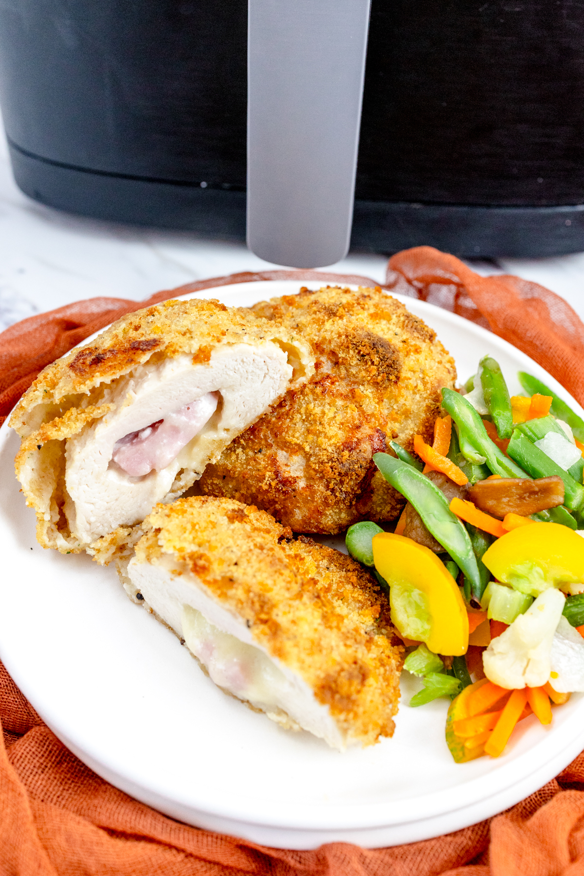 Frozen Air Fryer Chicken Cordon Bleu