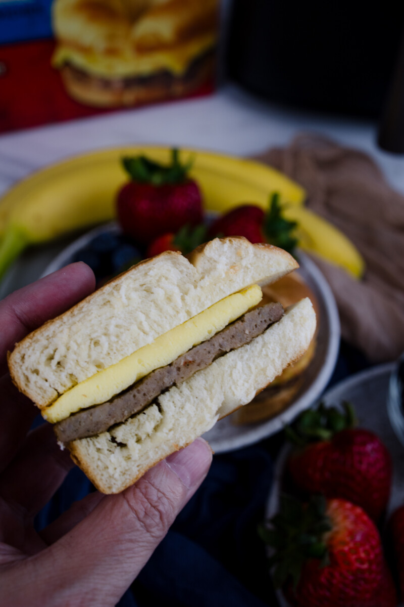 Jimmy Dean Breakfast Sandwich in Air Fryer (from frozen to crispy)