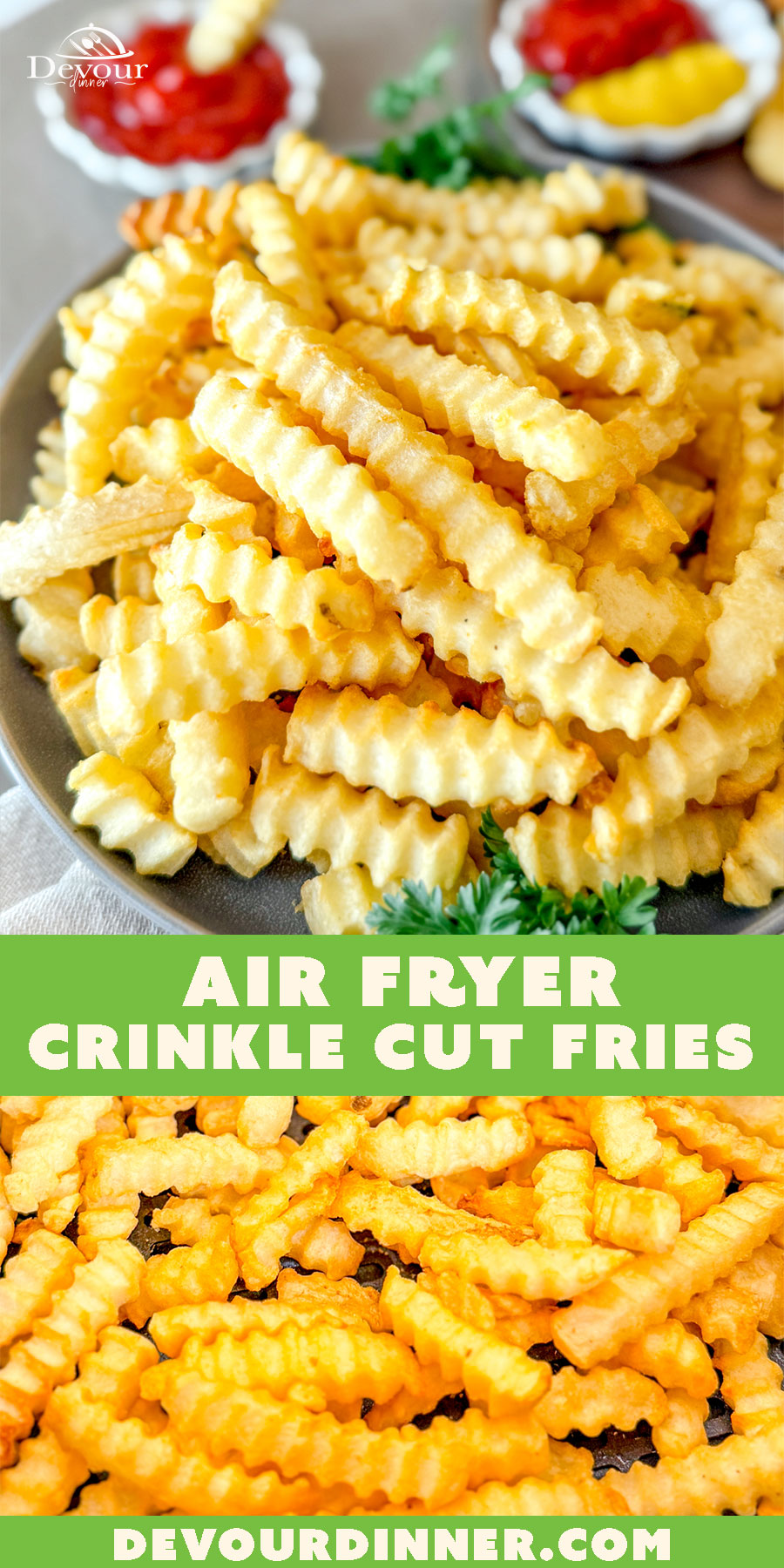 Air Fryer Crinkle Cut Fries (Frozen) Extra Crispy in 10–12 Minutes