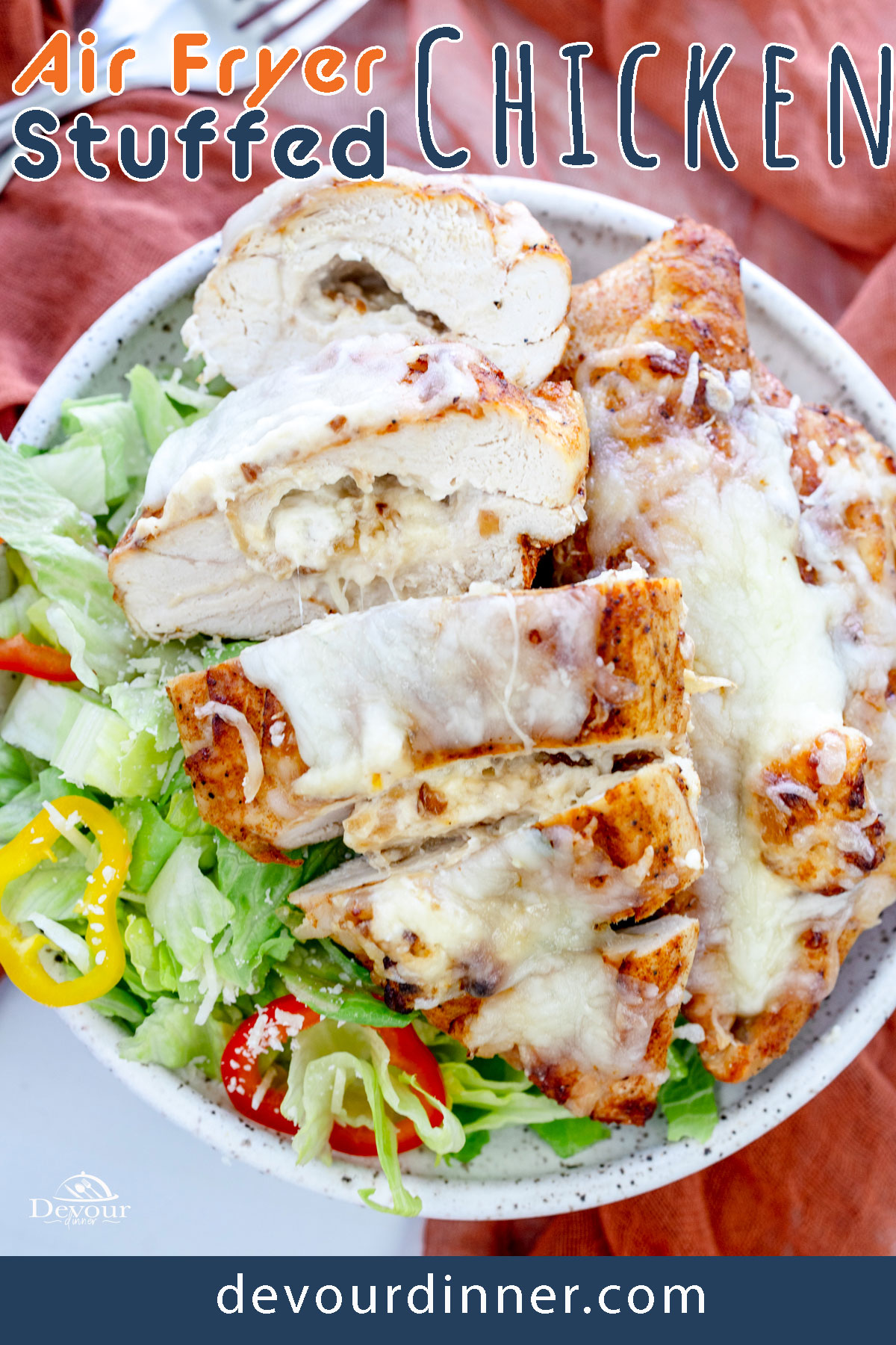 Air Fryer Stuffed Chicken Breast - Devour Dinner